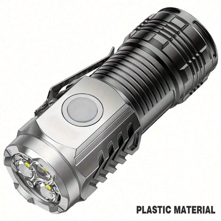 A Compact And Powerful Portable Clip Flashlight, Waterproof Mini Three ...