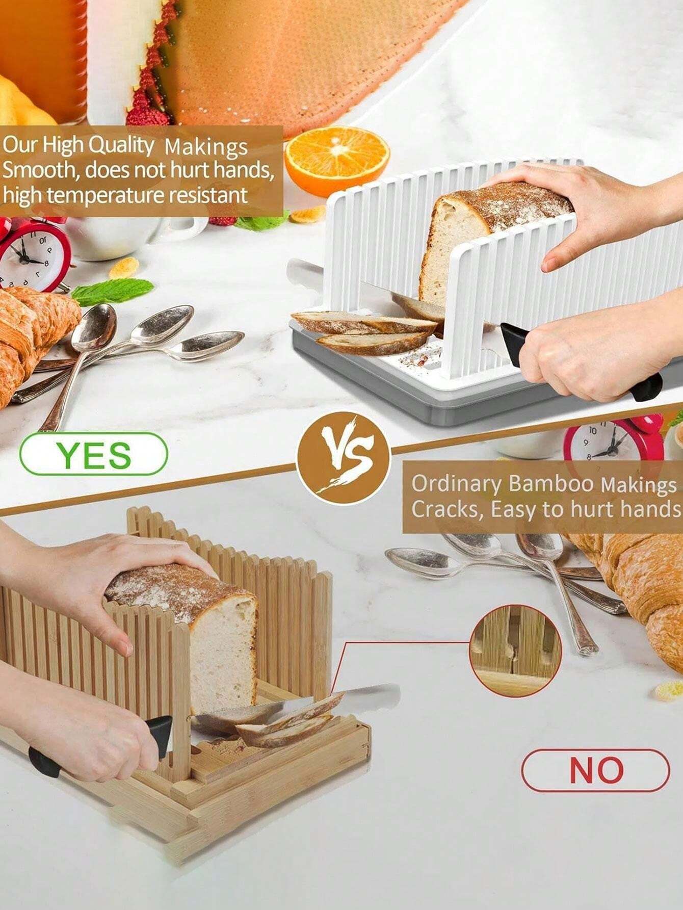 New Upgraded Adjustable Bread Slicer With Foldable Portable Design ...