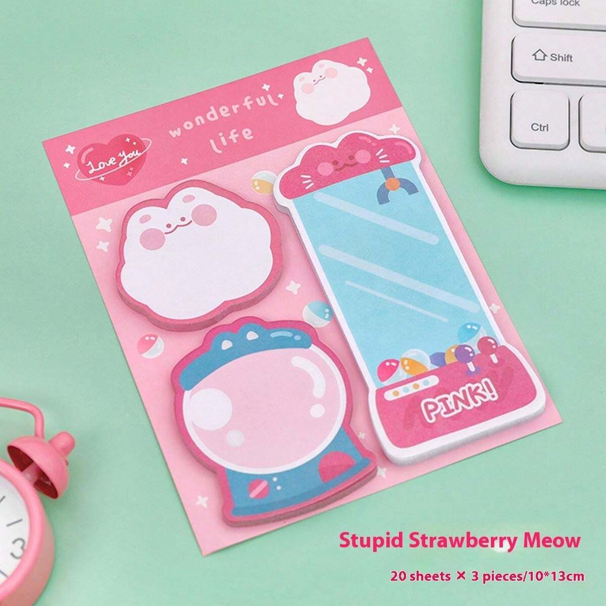 Sticky Memo Cartoon Combination Notes Ins Creative Message Shaped Times ...