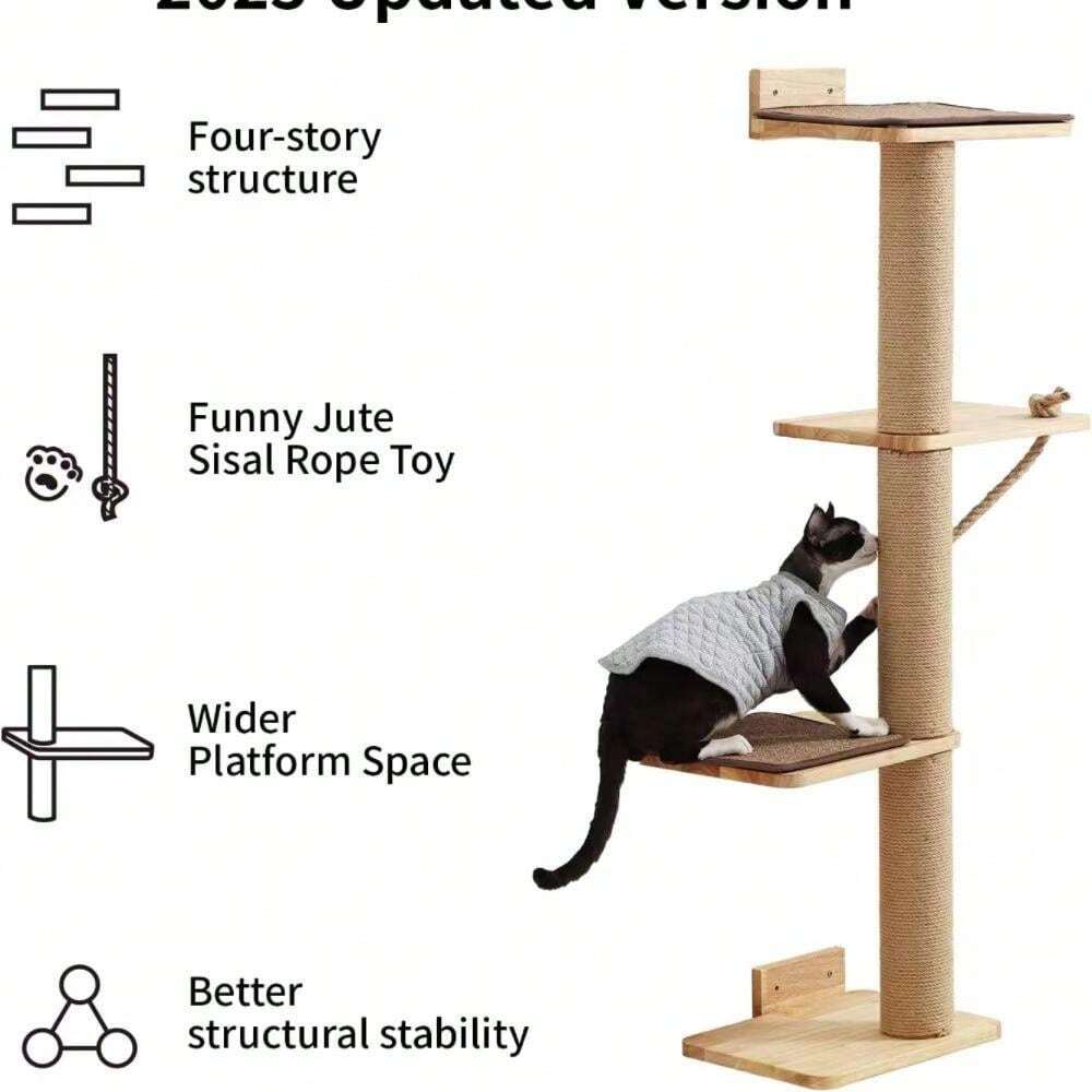 Cat Climbing Frame, Cat Nest Integrated Cat Jumping Platform, Solid ...