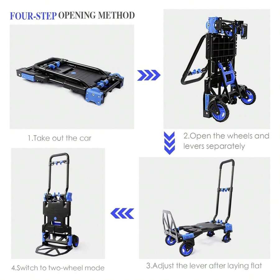 Folding Hand Truck Heavy Duty 330LB Load Carrying,Convertible Dolly ...