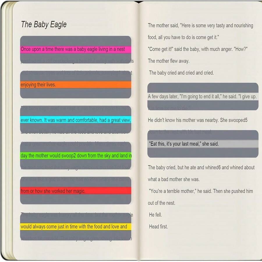 8 Pcs Guided Reading Strips Highlight Strips Colored Overlay Highlight Bookmarks Help With ...