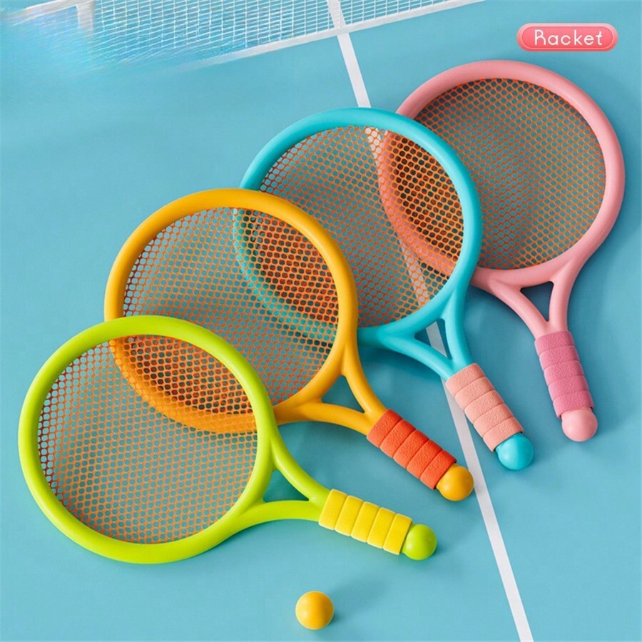 Kids Badminton Racket Set, 2pcs Rackets With Net, Interactive Sports ...