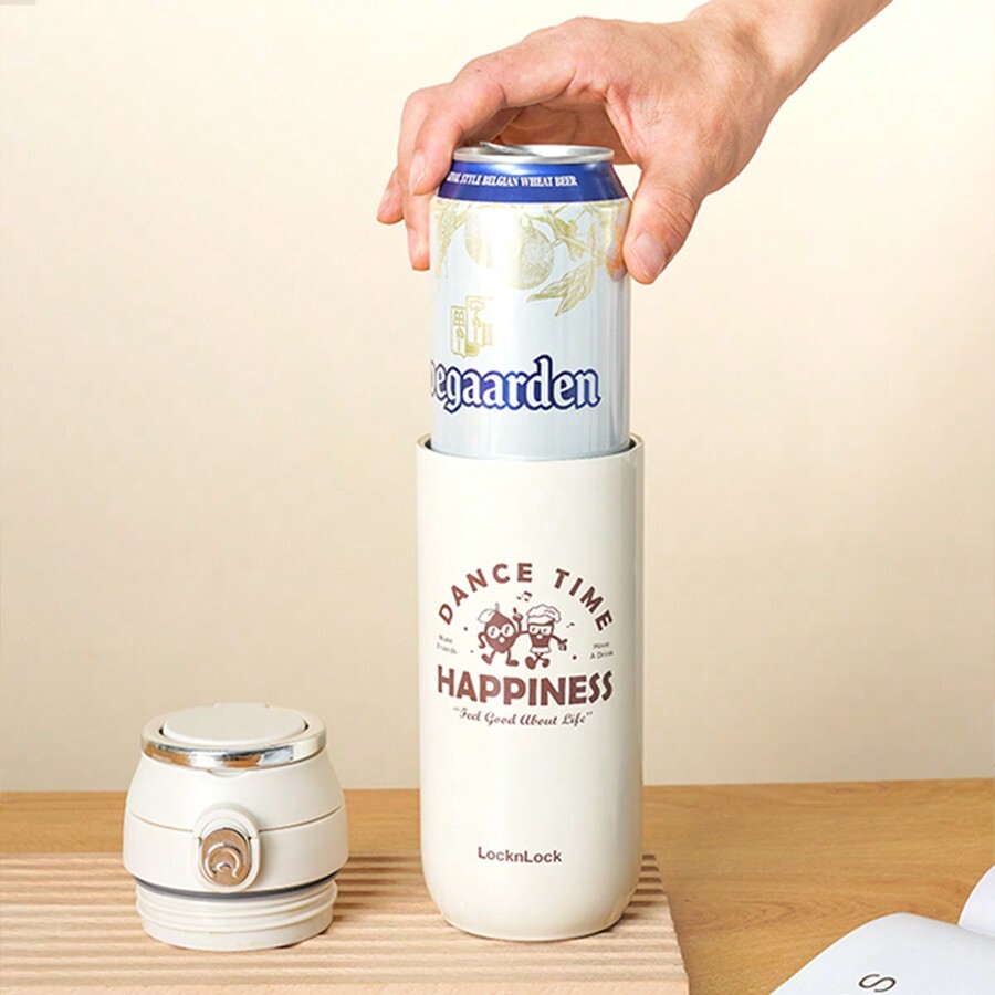 LOCK&LOCK 316 Stainless Steel Thermos Flask With Pull Ring Lid, Shaped Like A Pull-Tab Can for ...