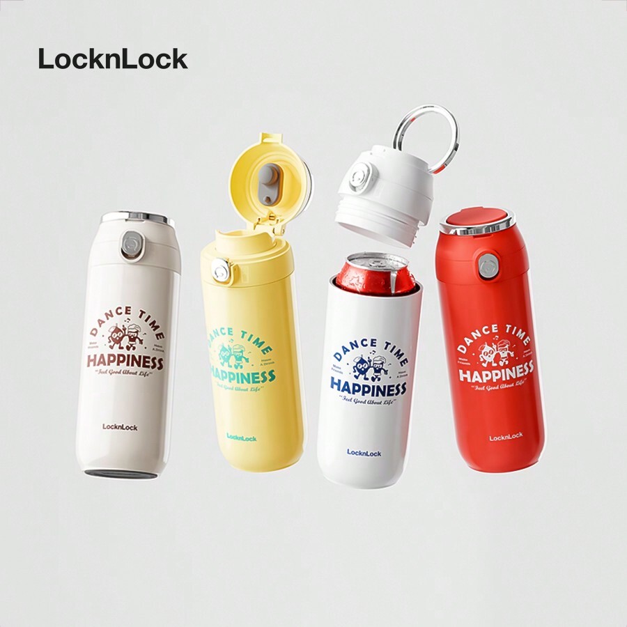 LOCK&LOCK 316 Stainless Steel Thermos Flask With Pull Ring Lid, Shaped Like A Pull-Tab Can for ...