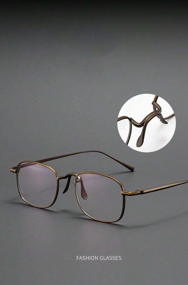 Pure Titanium Square Eyeglasses Frame With Full-Rimmed Decoration ...