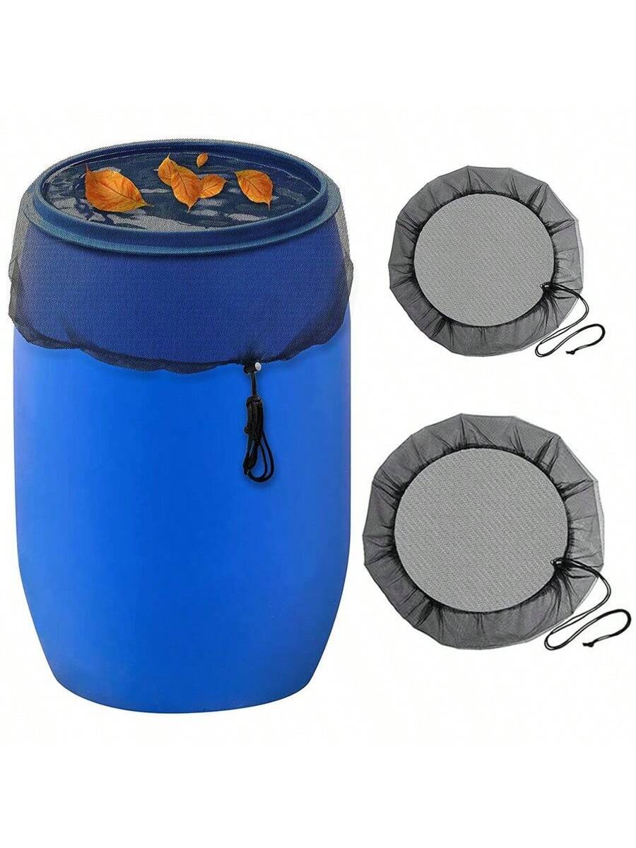 1pc Rain Barrel Net Cover, Adjustable Drawstring Water Collection ...