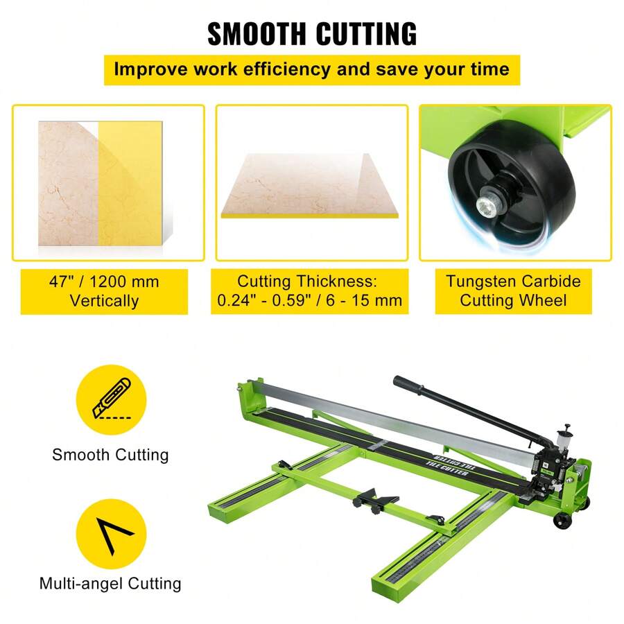 VEVOR Tile Cutter 47 Inch Manual Tile Cutter All-Steel Frame Tile ...