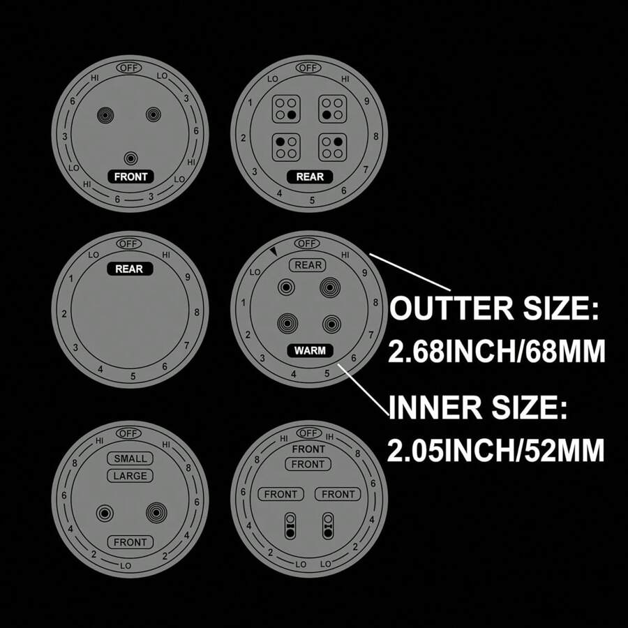 12 Pcs Stove Dials Sticker For Burner Cook Top Hob Cooker Top Oven ...