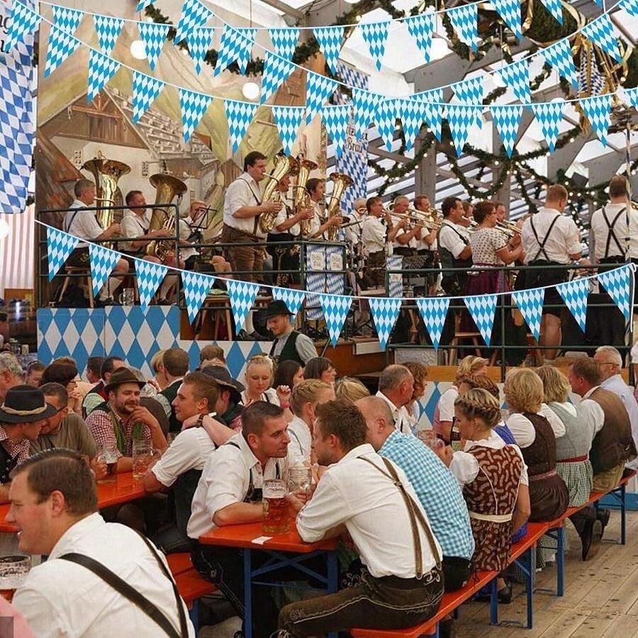 Bannière de drapeau Oktoberfest Bavaria avec 10 drapeaux pour la ...