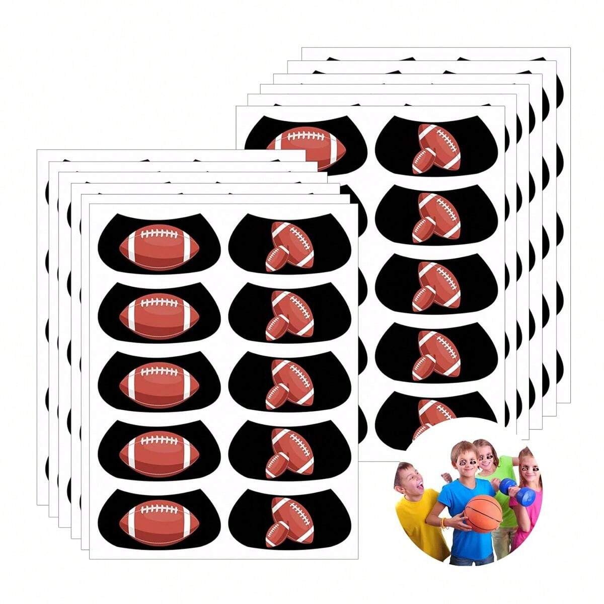 100 Pcs Sports Under Eye Black Strips Stickers For Kids - Baseball ...