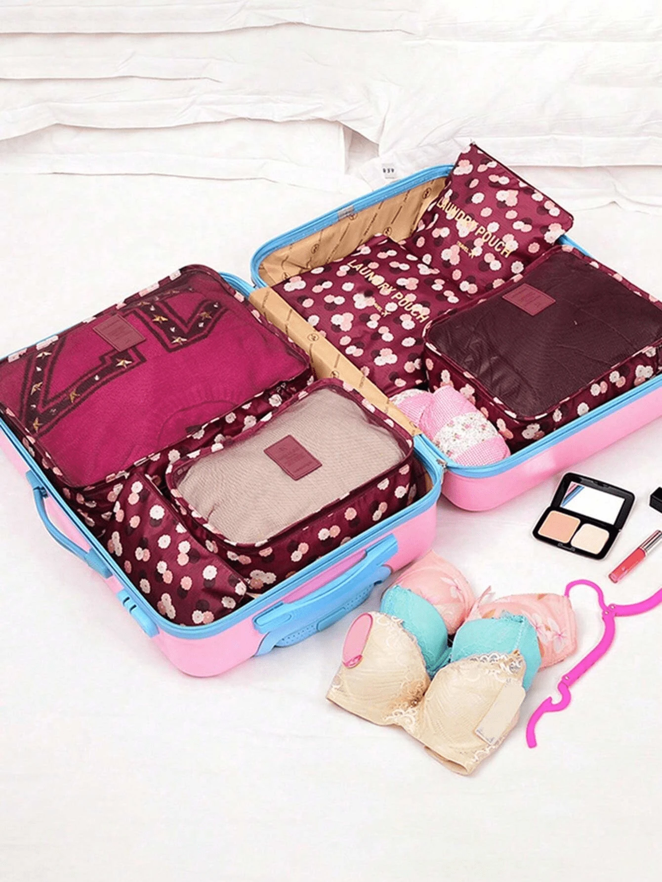 6-Piece Leopard Packing Cubes Set – Zippered Travel Organizer For ...
