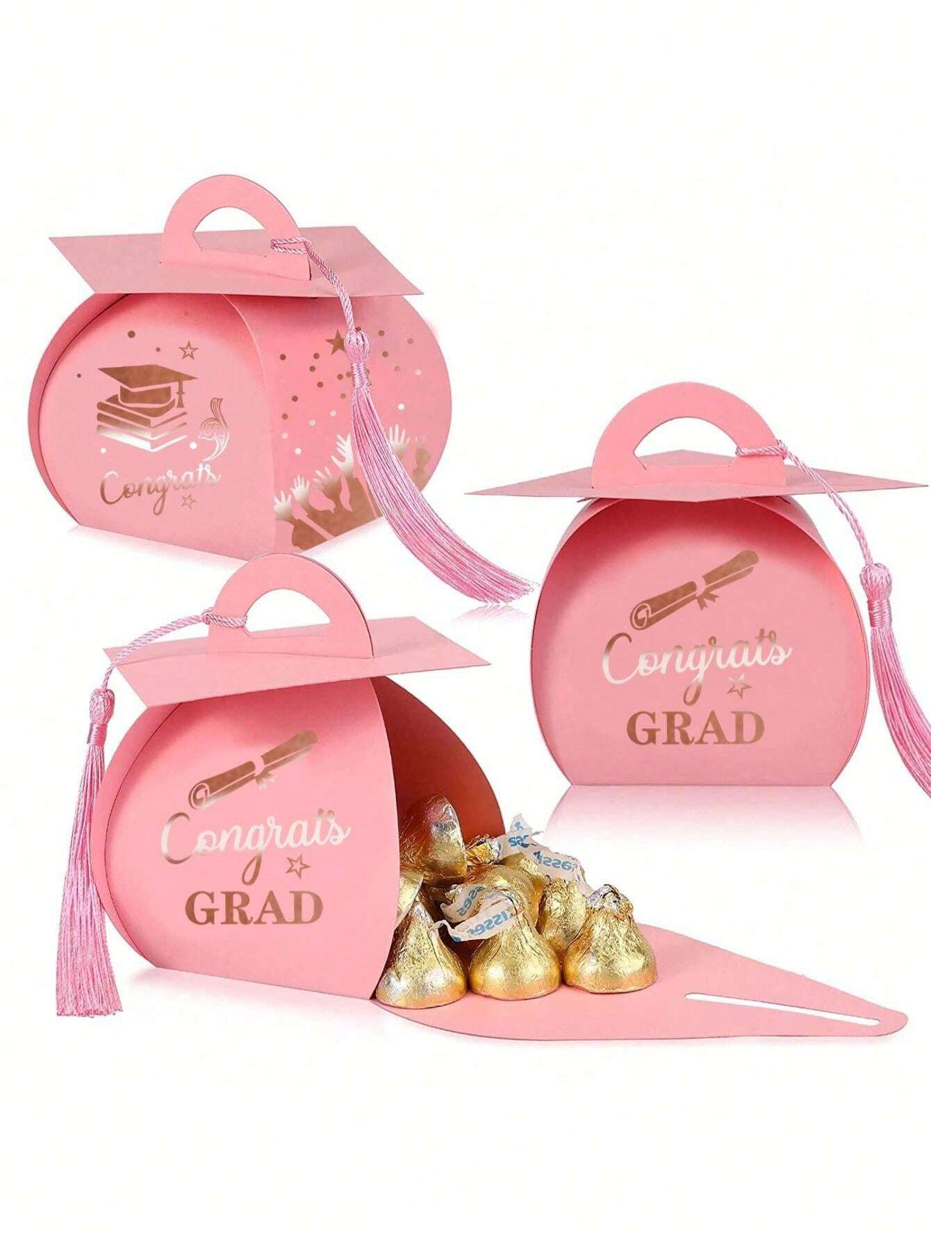 50 peças Caixa de Presente com Capelo de Formatura, Lembrancinhas de ...