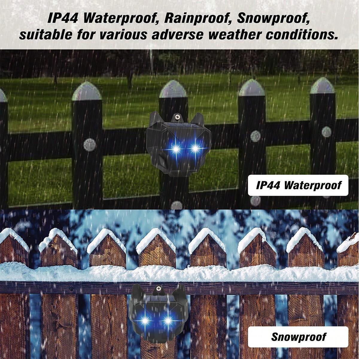 1 pieza Repelente solar de animales con luz azul para exteriores ...