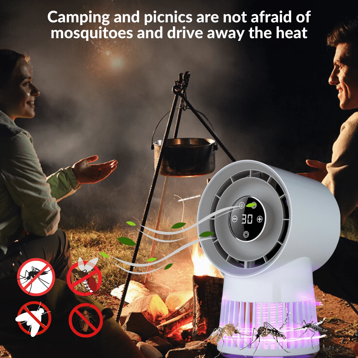 Creative 2-In-1 Mosquito Mini Desk Fan,USB Charging Fan, Electric ...