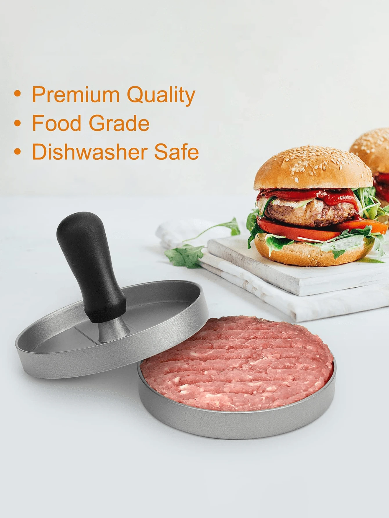 Hamburger Press, Non-Stick Meat Patty Maker, Aluminum Burger Press For ...