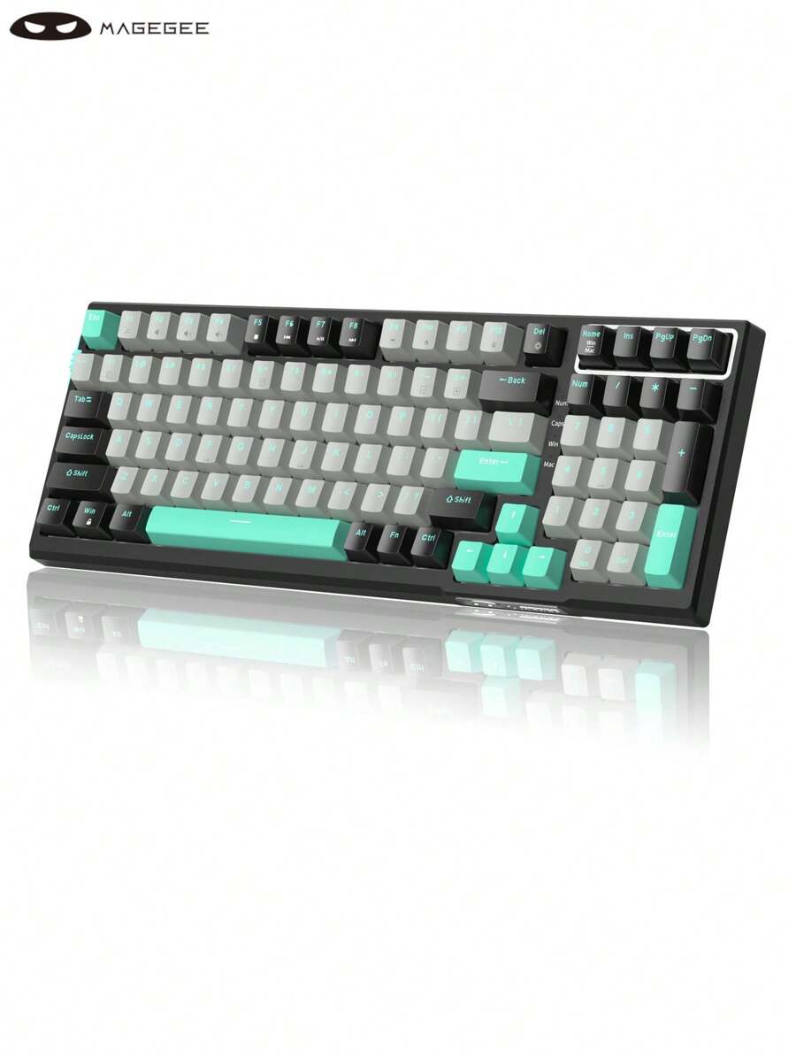 MageGee -Sky98 Mechanical Gaming Gasket Mount Keyboard Hot Swappable ...