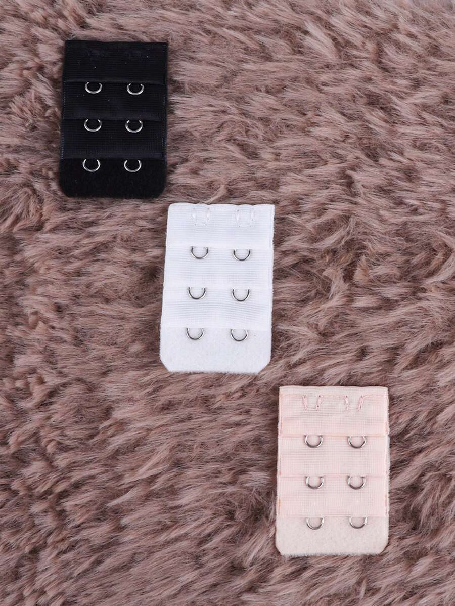 6pcs 2 Row 3 Button + 2 Row 3 Button Plus Size Bra Extenders, 3 Colors ...