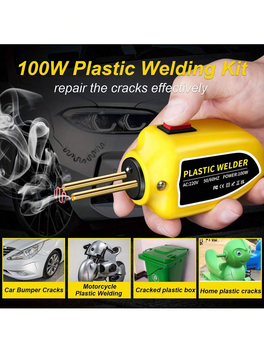 Plastic Welder 100W Portable Heat Gun Hot Staplers Plastic Welding ...