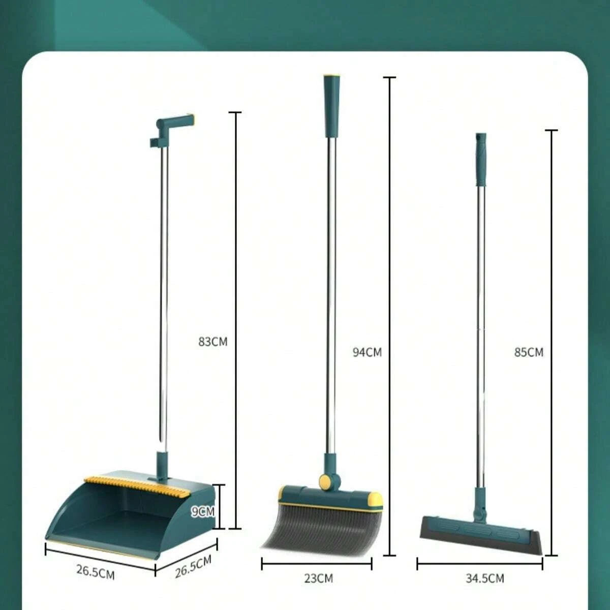 A Foldable Plastic Broom And Dustpan Set With Extended Soft Brush Broom ...