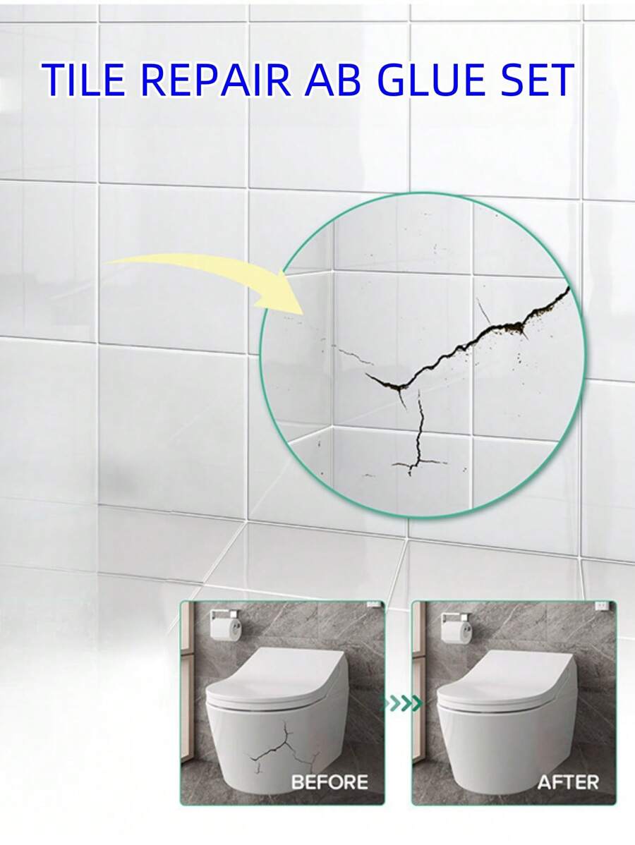 Tile Repair AB Adhesive Glaze Repair Paste Pothole Floor Tile Broken ...