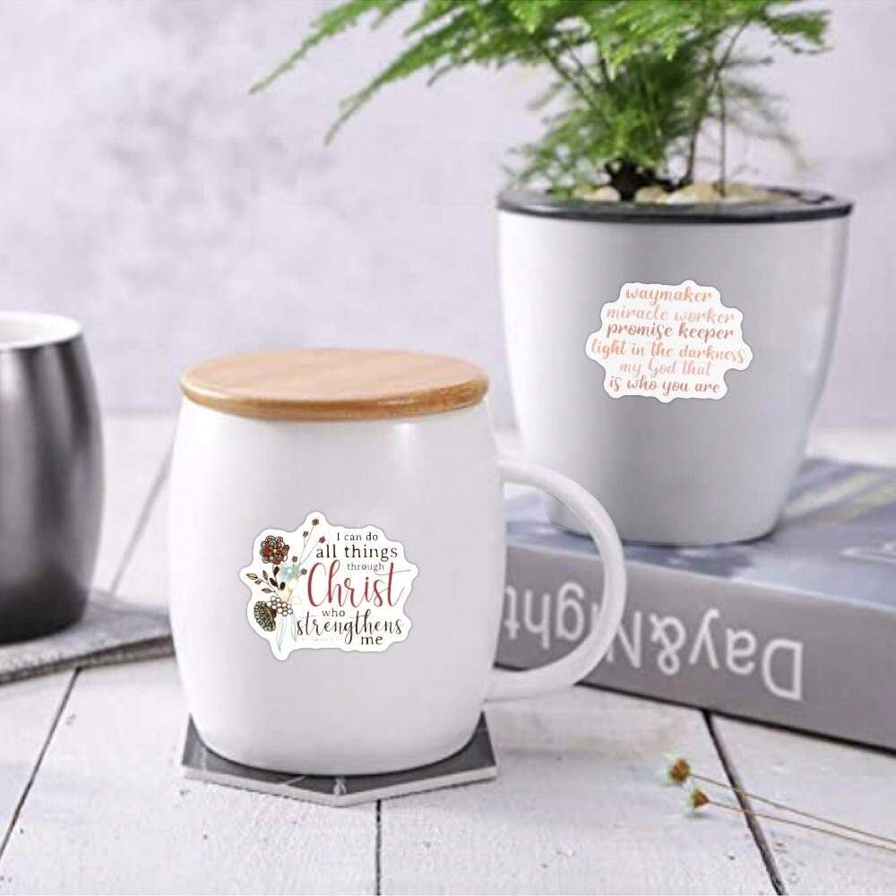 60Pcs Christian Inspirational Stickers, Bible Verse Faith Stickers ...