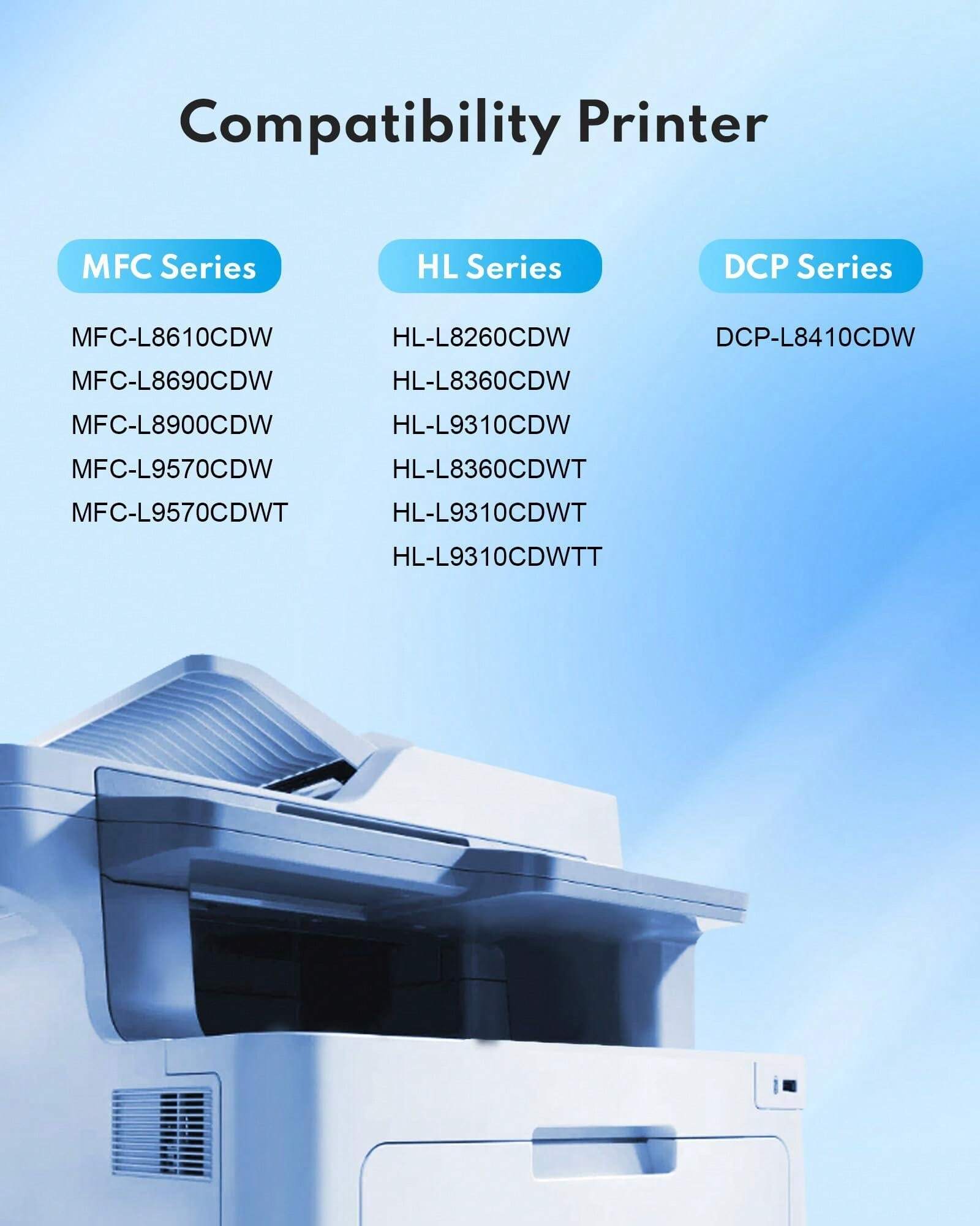 Tn433 Toner Cartridges Set Replacement For Brother Tn433 Tn436 Tn431
