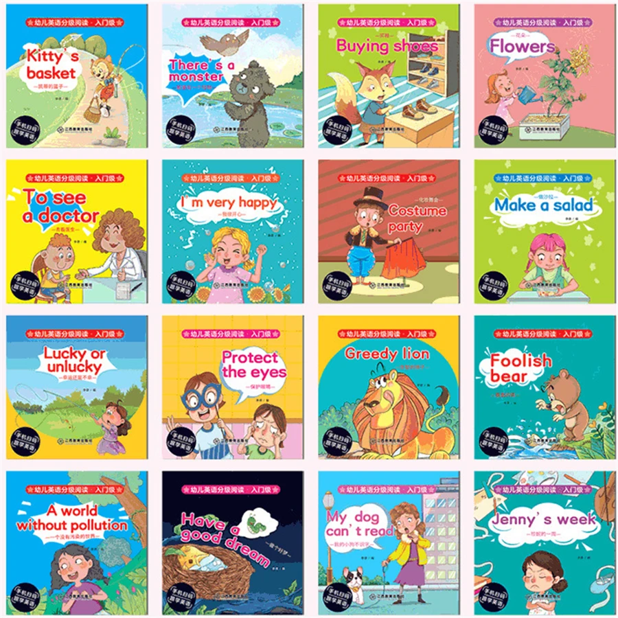 5PCS Early Childhood English Graded Reading All 40 Children's English ...