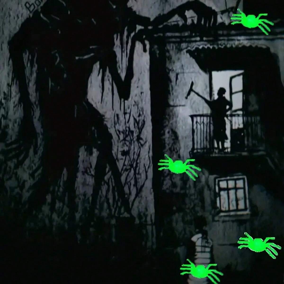 Halloween Glow-In-The-Dark Fake Spiders, Festive Plastic Toys, DIY Mock ...