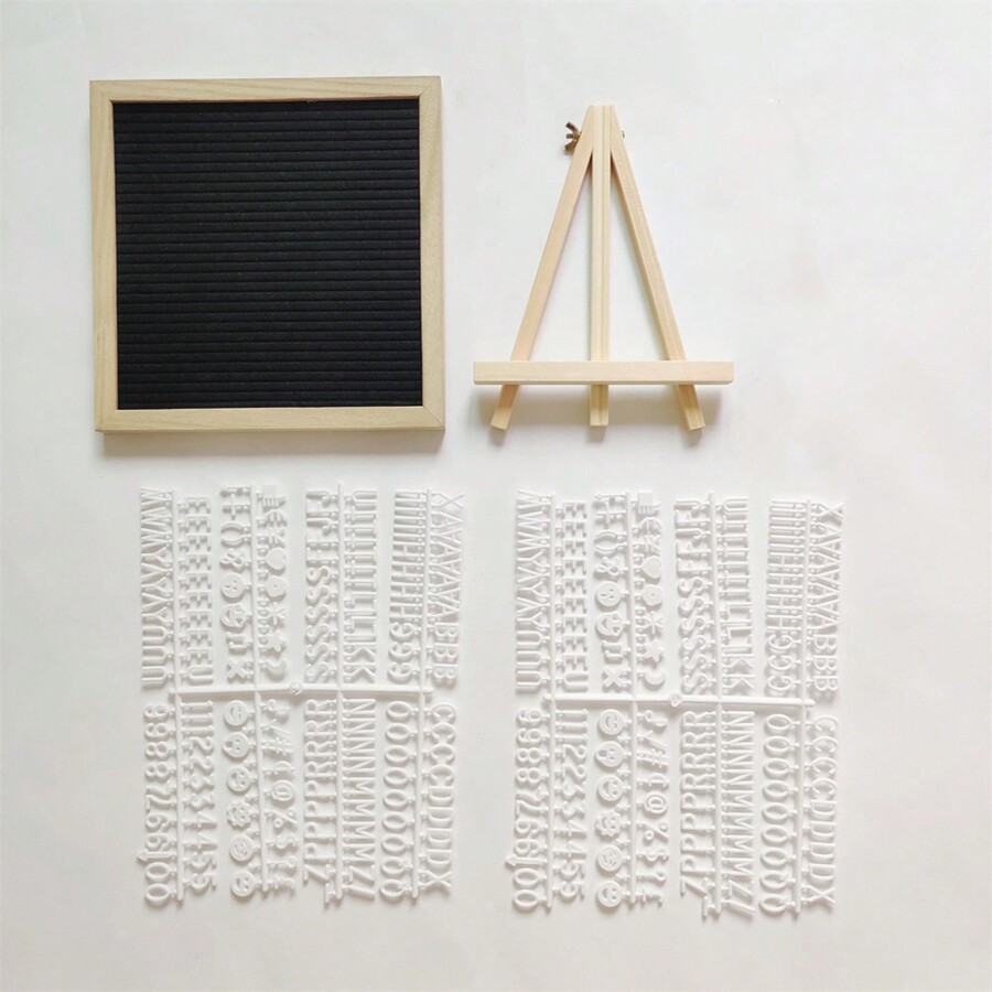 1pc Letter Board, 8 X 8 Inch Felt Letter Board With Letters Numbers ...