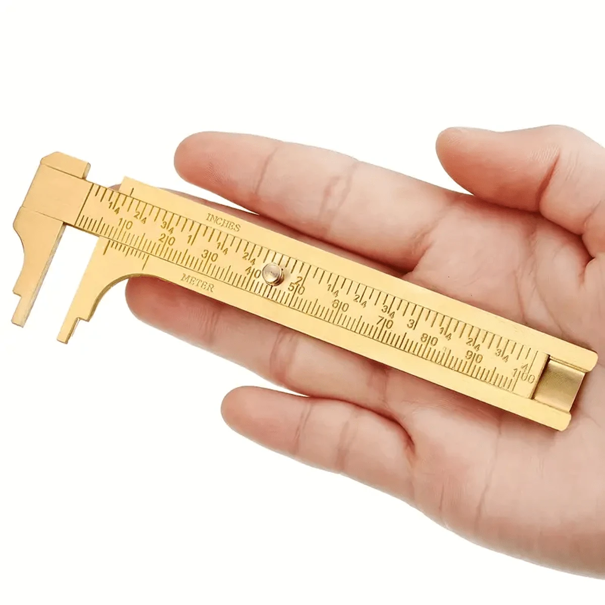 1pc Precise Brass Vernier Caliper - Double Scale Sliding Gauge For ...