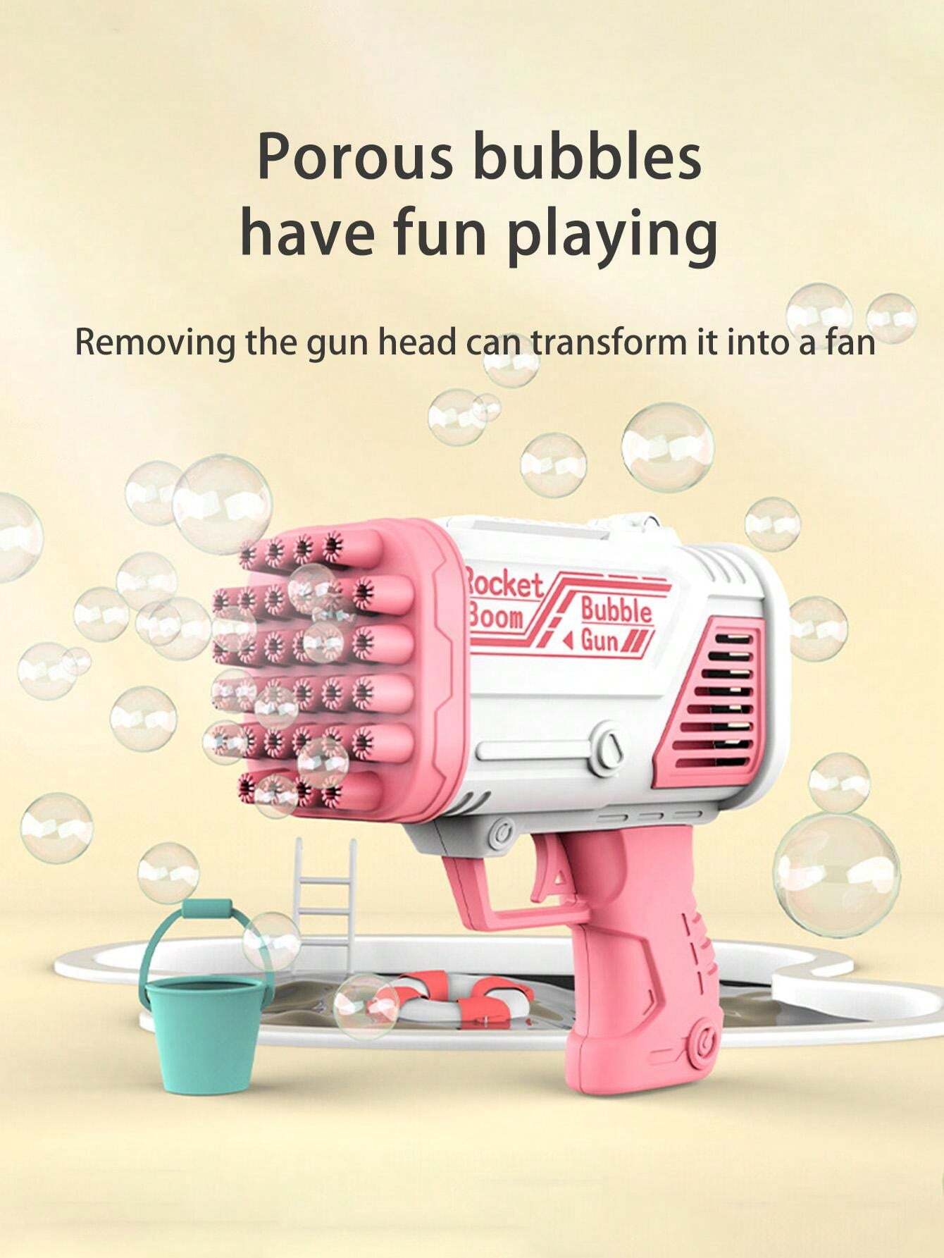 Summer Outdoor Multifunctional Bubble Gun, Gatling-Style Bubble Blower ...