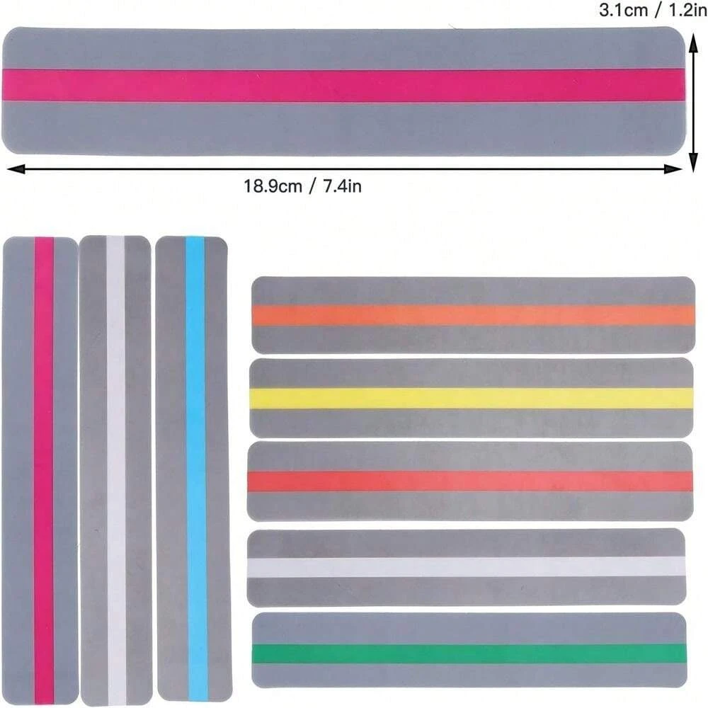 8 Pcs Guided Reading Strips Highlight Strips Colored Overlay Highlight ...