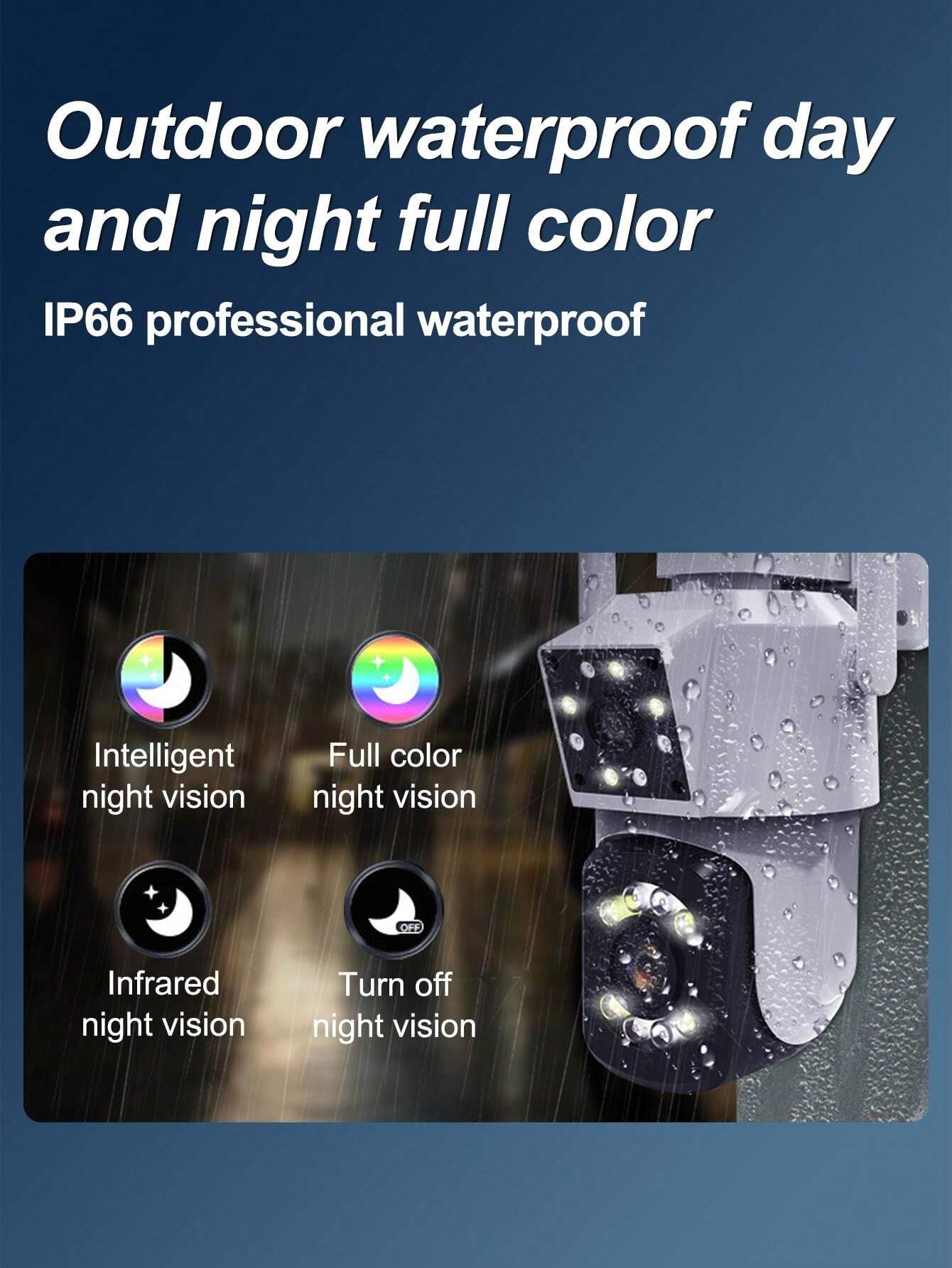 Teruhal WiFi Überwachungskamera 2.4G WiFi Nachtsicht Bewegungserkennung ...