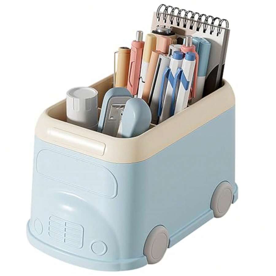 Cute Desk Organizer Box With Three Compartments For Pens, Perfect For ...