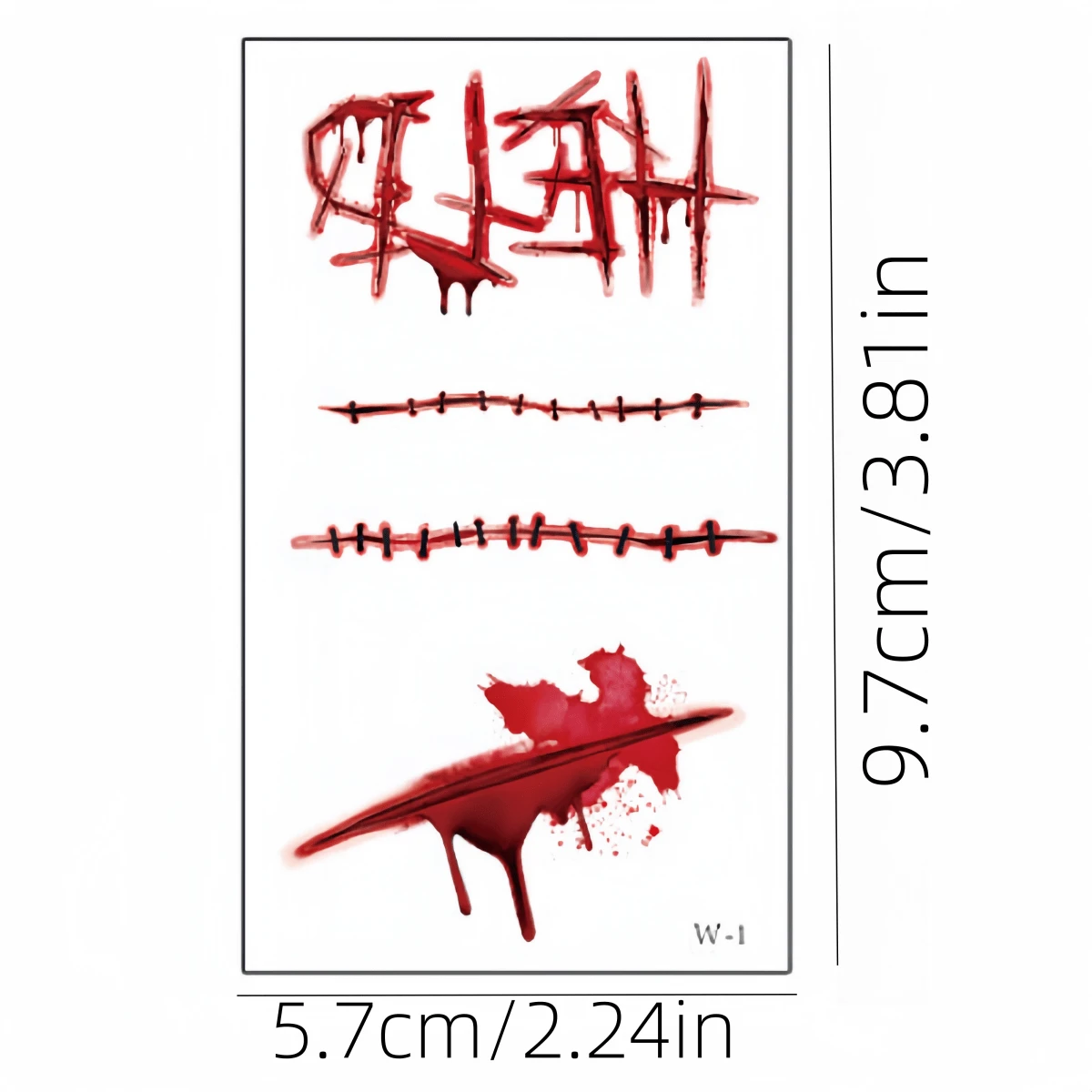 3D Temporary Scar Tattoo Stickers For Adults, Horror Zombie Injury ...