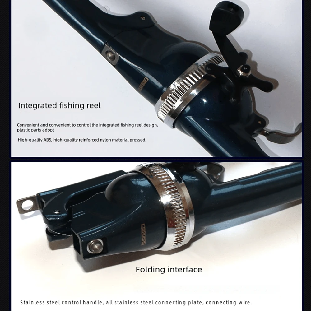 Folding Fishing Rod Upgrade With Line Sea Pole Throwing Ultra Short ...