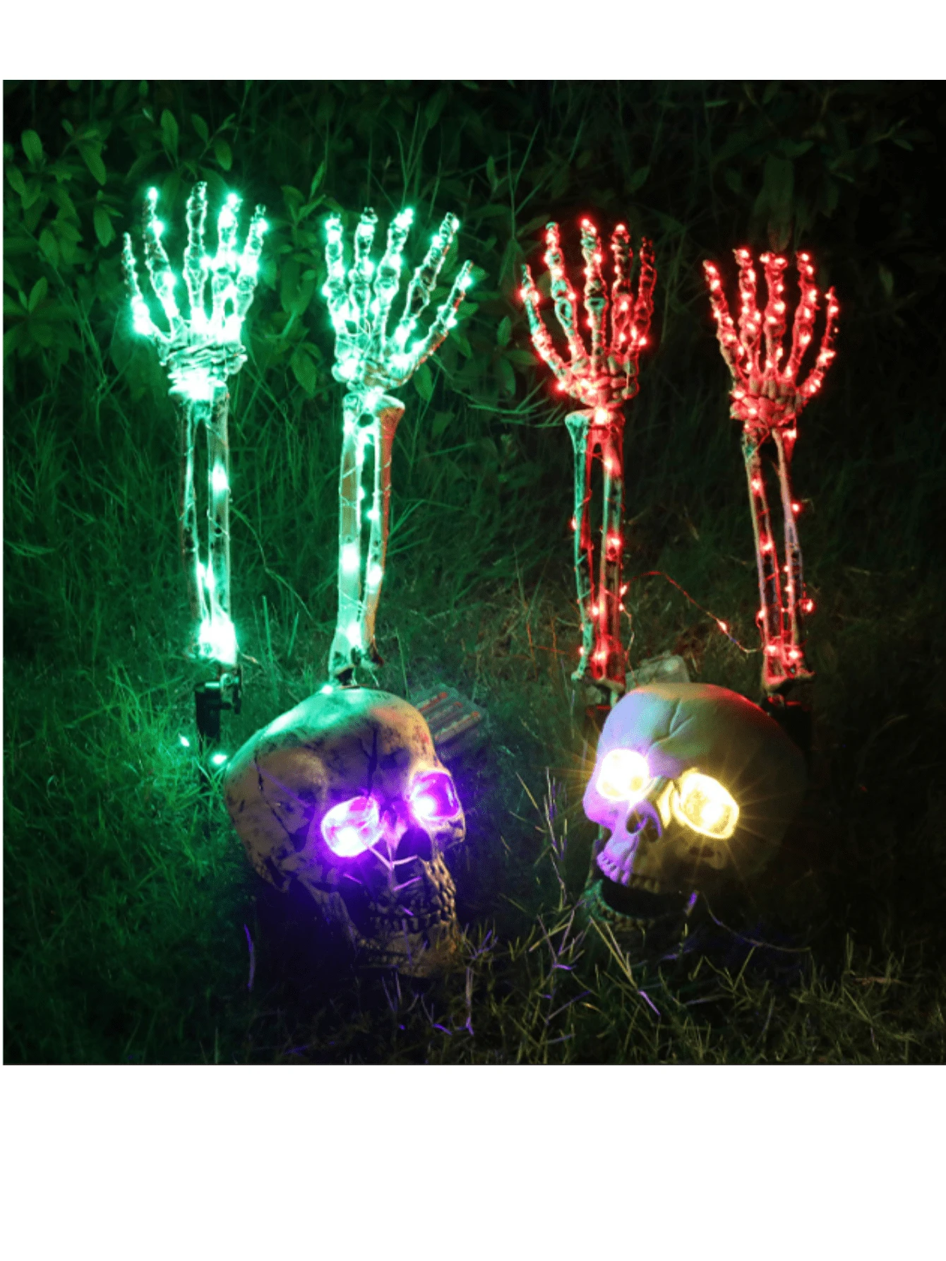 Halloween Decoration Illuminated Skeleton Arm Stump 40 LED Realistic ...