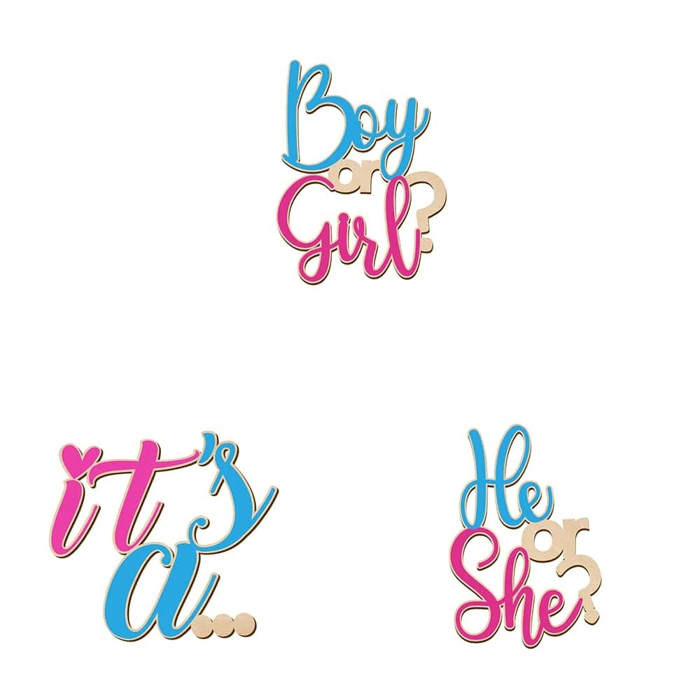 Gender Reveal Party Wood Sign Boy Or Girl He Or She Backdrop ...