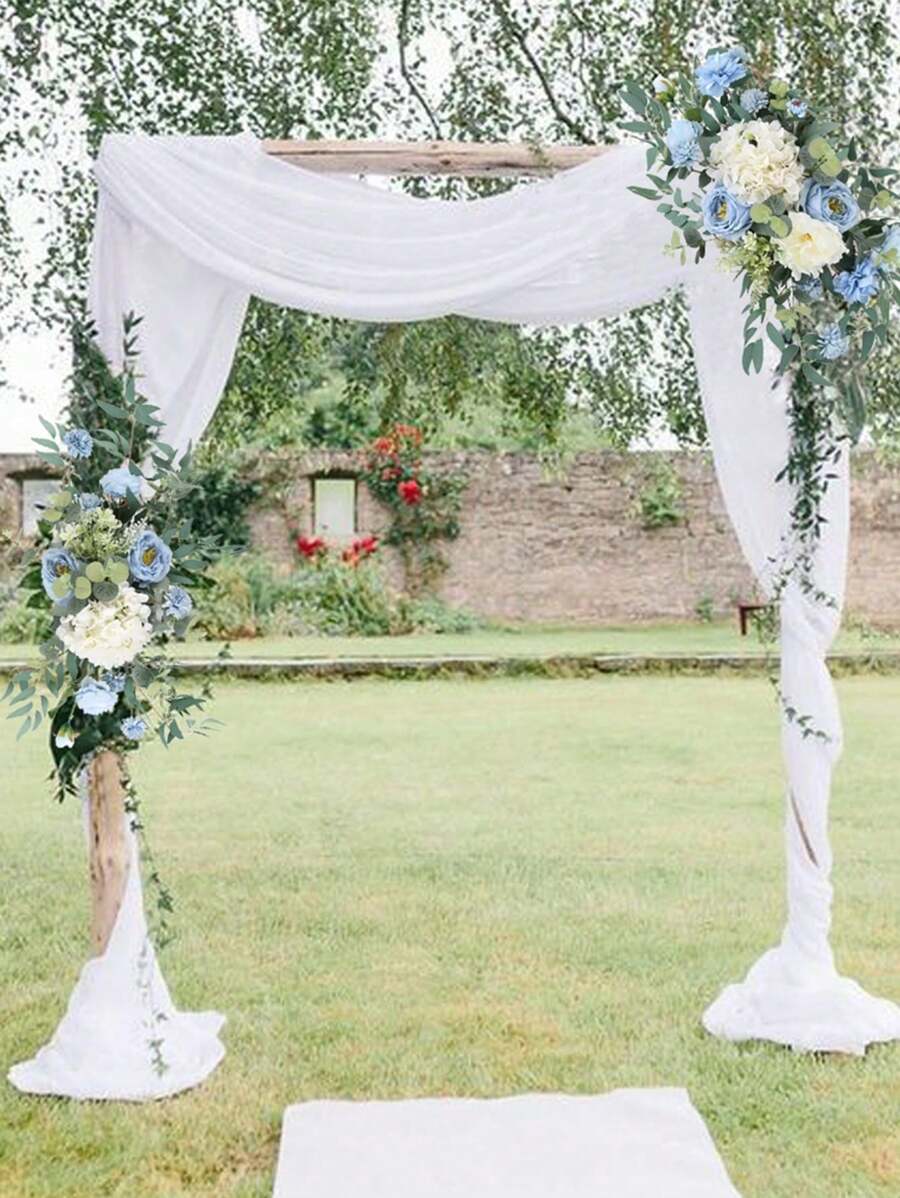 2Pcs Floral Swag For Wedding Arch Artificial Flower Swags Wedding ...
