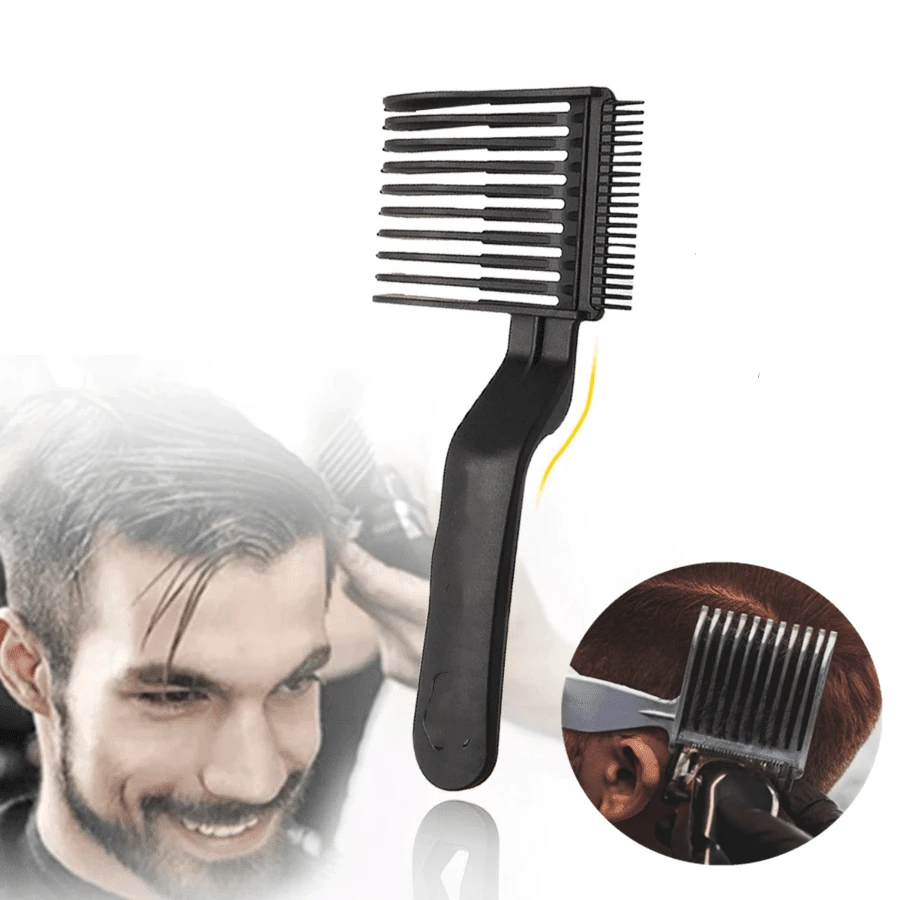 Portable Curved Positioning Comb Curved Gradient Design Hair Beard ...