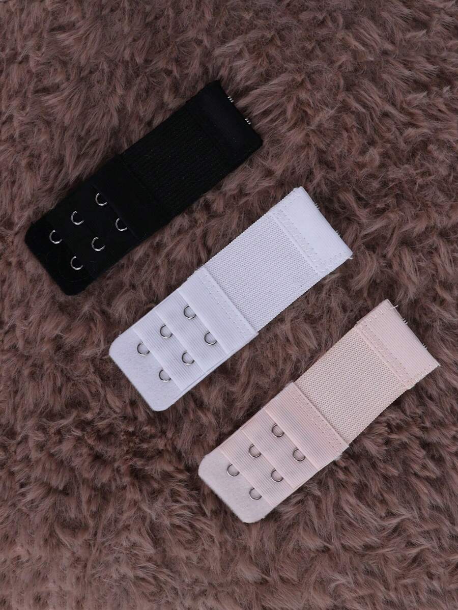 6pcs 2 Row 3 Button + 2 Row 3 Button Plus Size Bra Extenders, 3 Colors ...