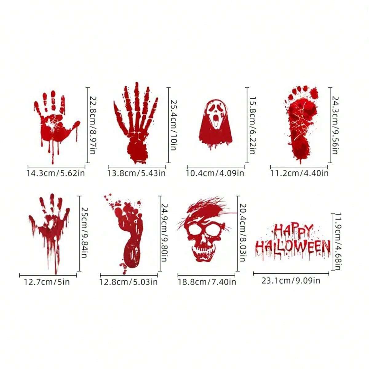 Bloody Halloween Decorations Bloody Halloween Handprints Footprints ...