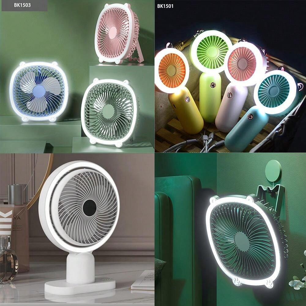 חיוני לקיץ: מאוורר USB כף יד נייד עם מנורת לילה, מאוורר תלוי שולחני ...