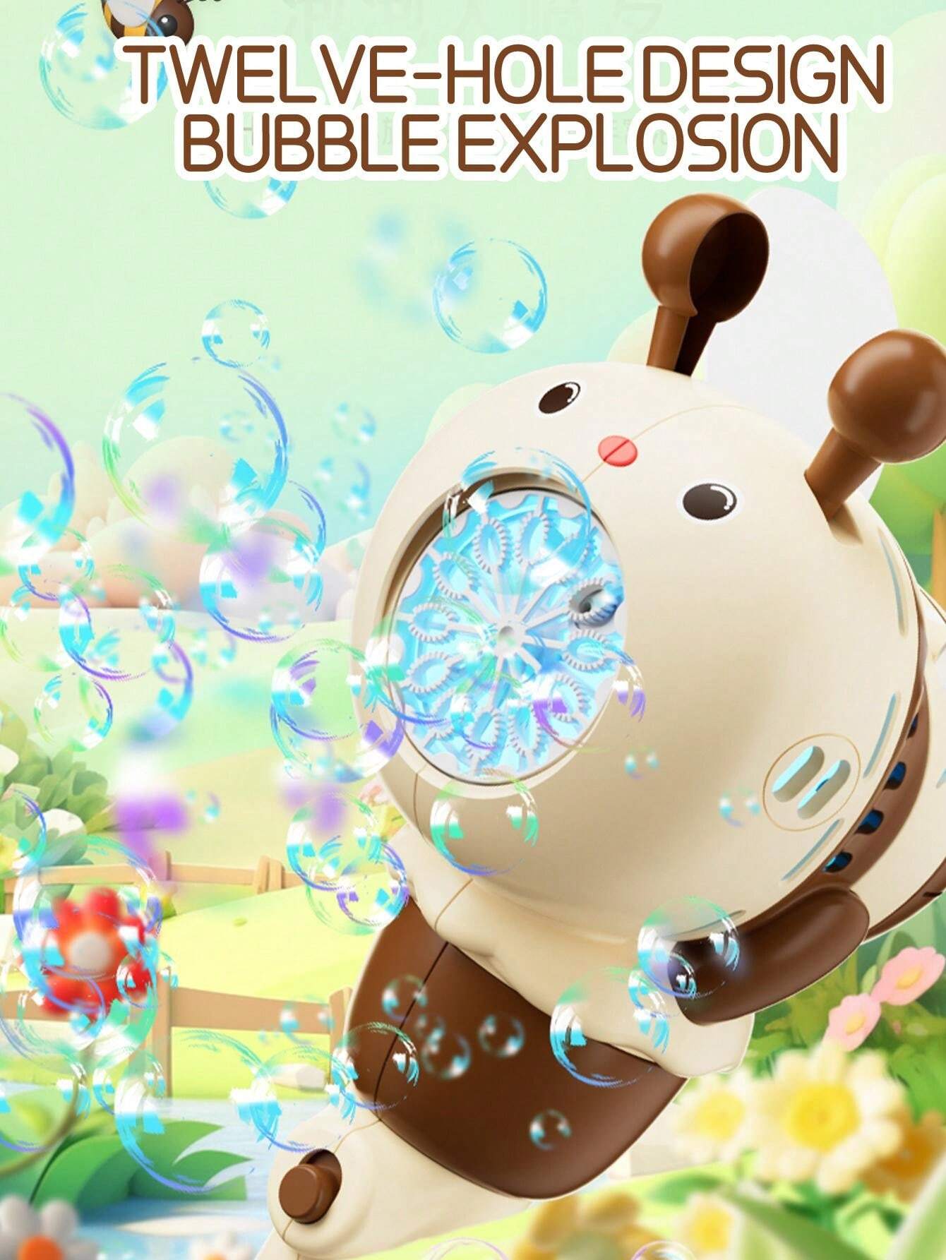 Children's Cartoon Cute Little Bee Bubble Wand, Electric Handheld ...