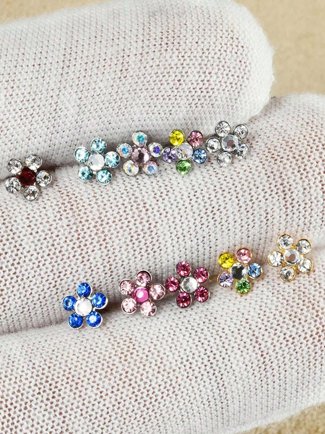 Ear Piercing Gun Unit Flowers Crystal Disposable Disinfect Safety ...