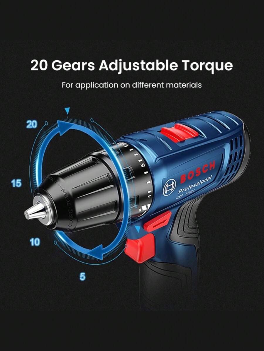 bosch Bosch 12V Cordless Electric Screwdriver GSR120-Li, Electric Drill ...