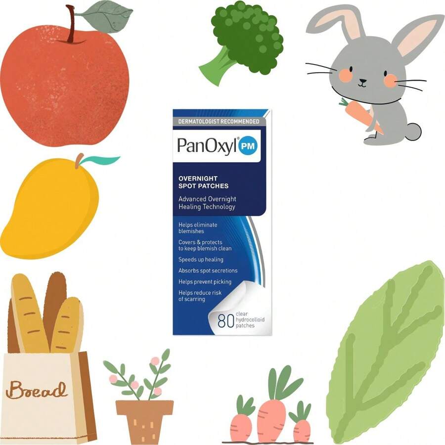 PanOxyl PM Overnight Spot Patches 80 Count, Advanced Hydrocolloid ...