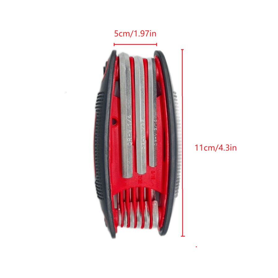 9-In-1 Wrench Set, Foldable Hex Wrench Set, High-Precision Hex Wrench ...