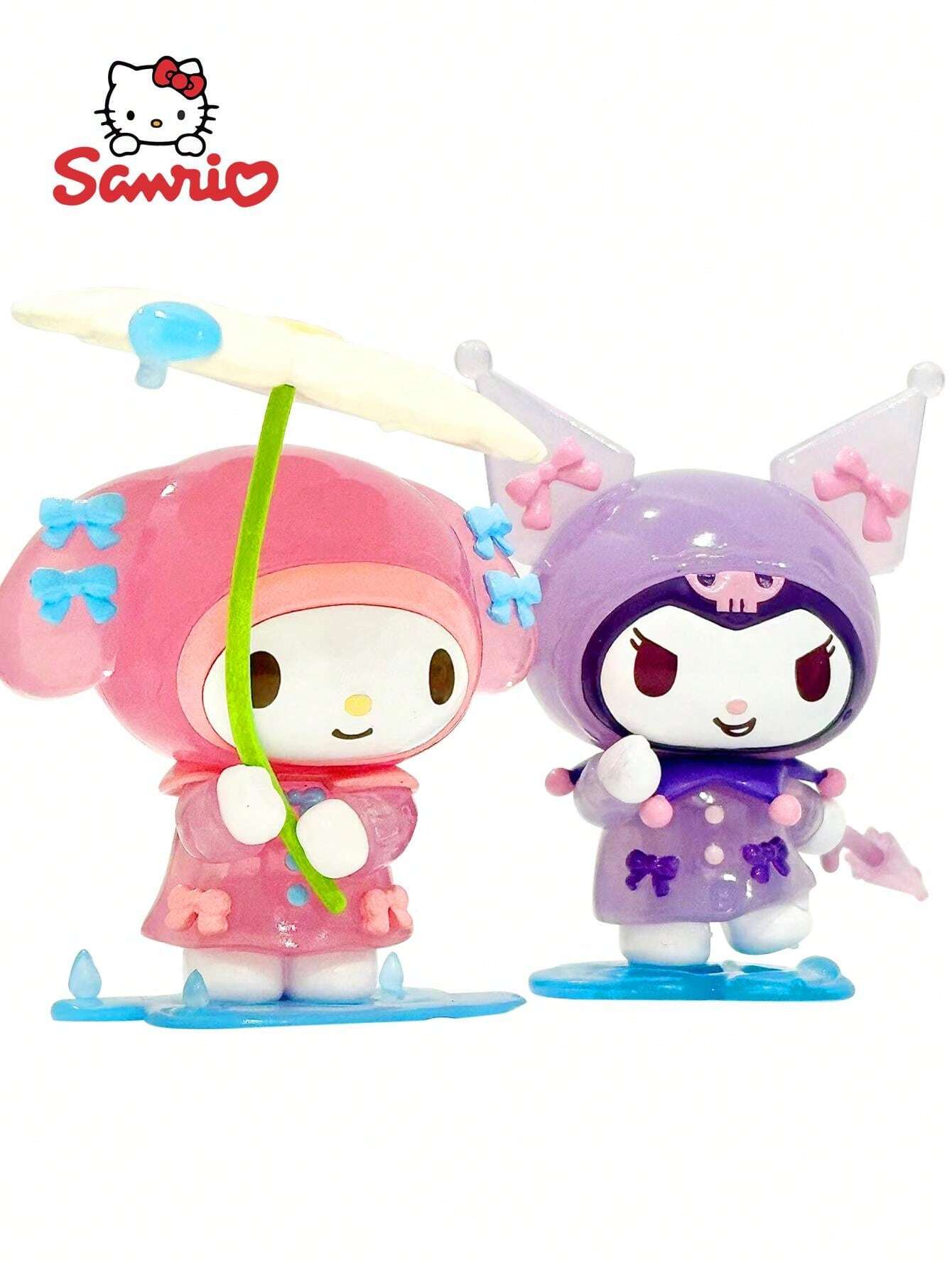 1Pc Genuine Sanrio Kawaii Kuromi My Melody Model Cartoon Figure Rainy ...